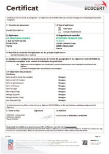 2022-Certificat_EU_2018_848 - Moulins Dumée